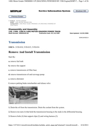 Disassembly n assembly transmission | PDF