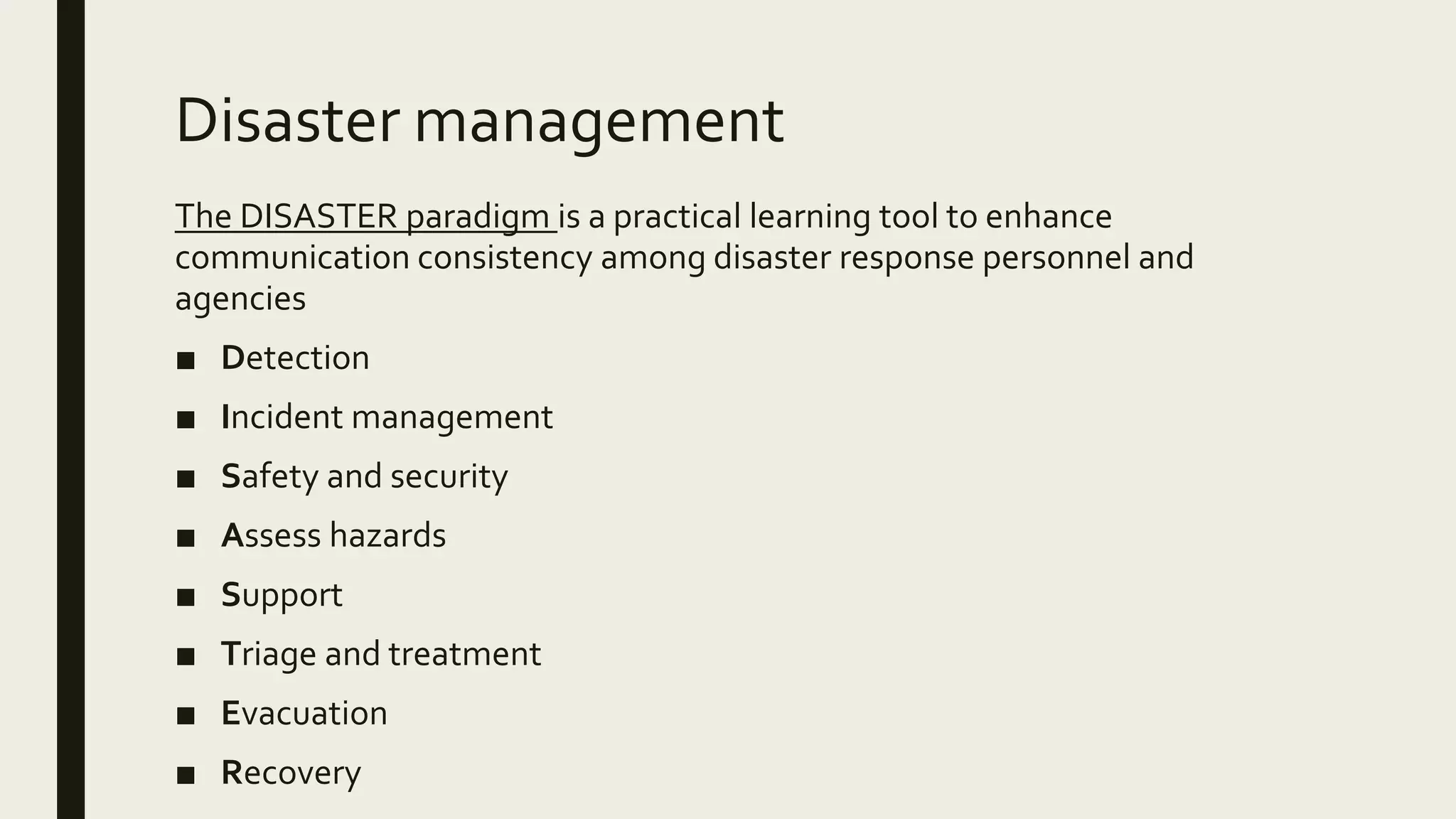 Disaster Management - Nursing | PPTX