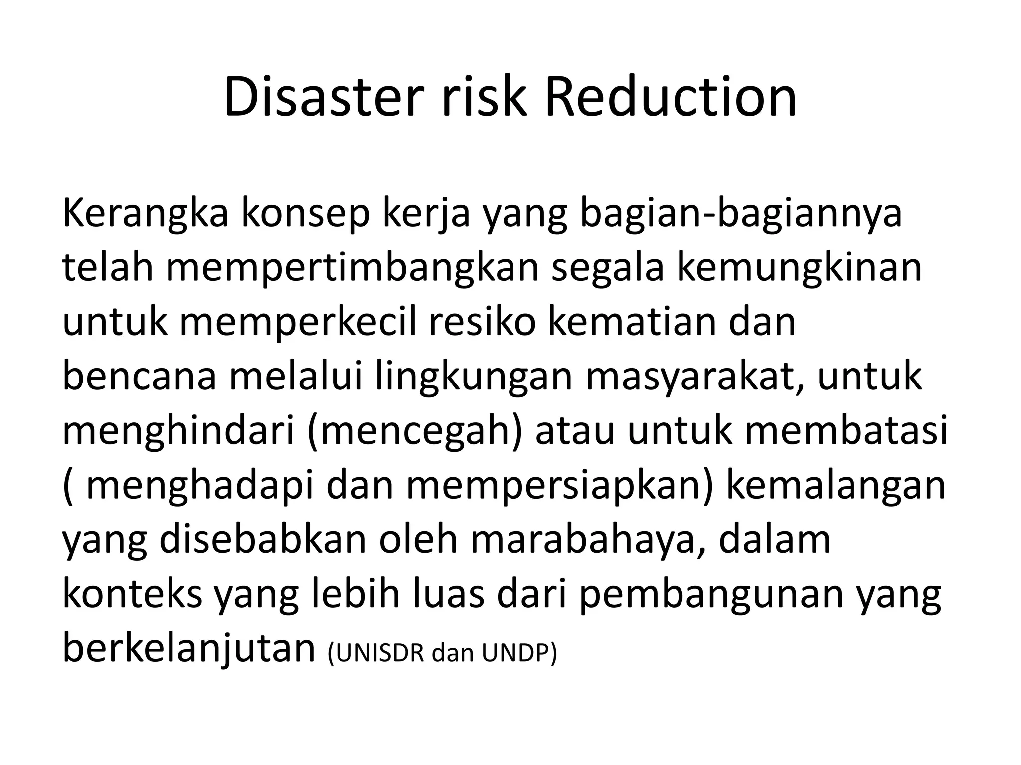 Disaster risk reduction | PDF