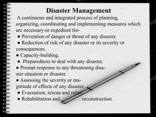 environment disaster management concpt and application | PPTX