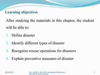 First aid management of Natural Disaster presentation .pptx