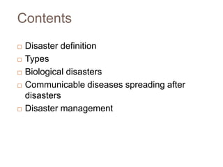 Disaster and-communicable-diseases | PPTX