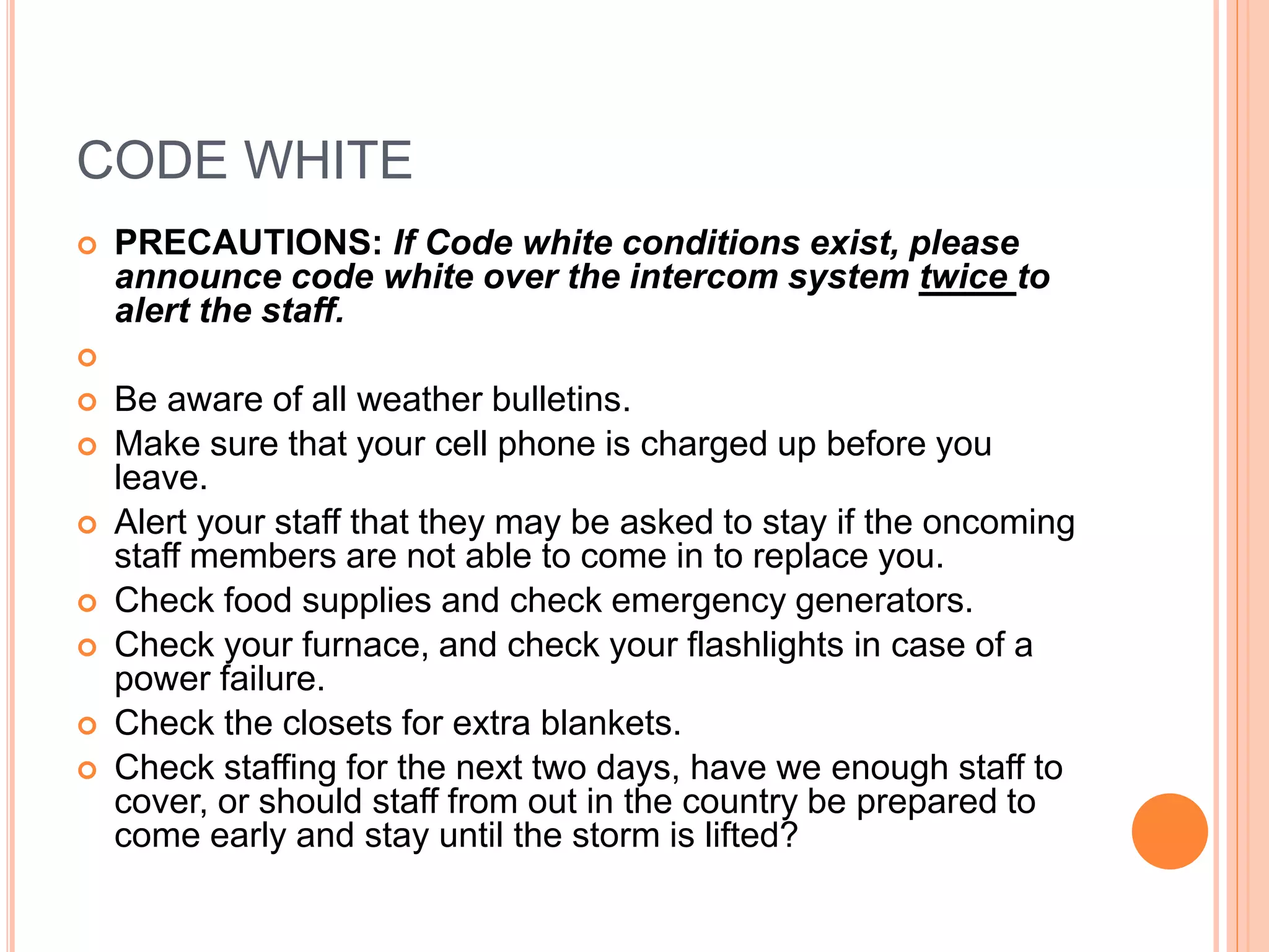 DISASTER-AND-EMERGENCY-CODES-ppt-11-15.pptx | First Aid | Injuries