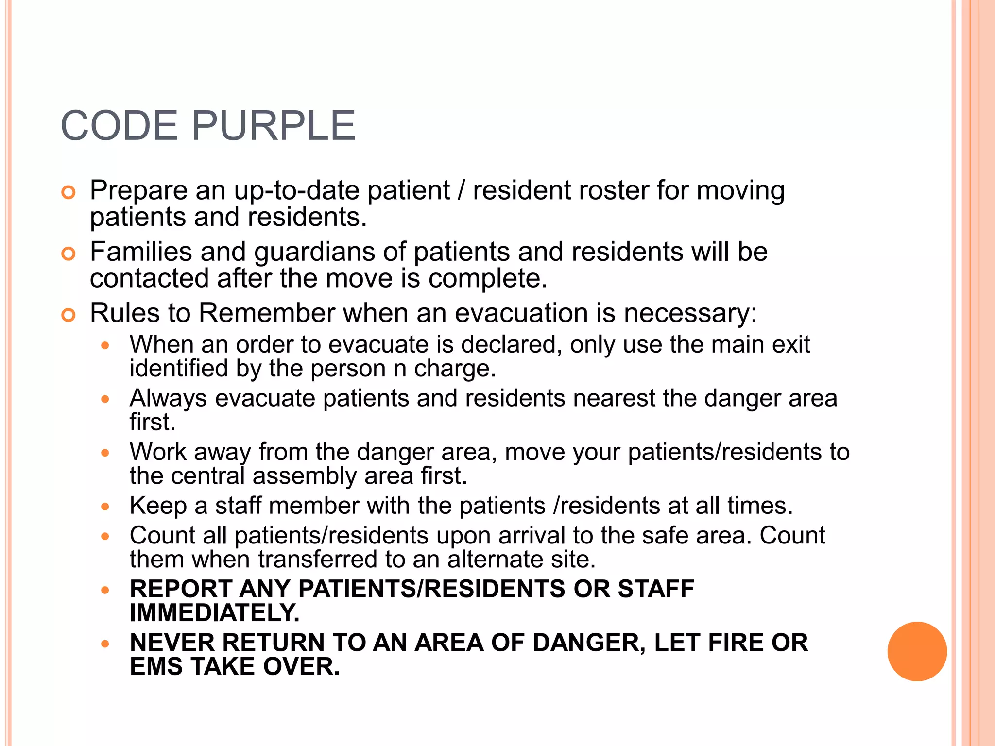 DISASTER-AND-EMERGENCY-CODES-ppt-11-15.pptx | First Aid | Injuries