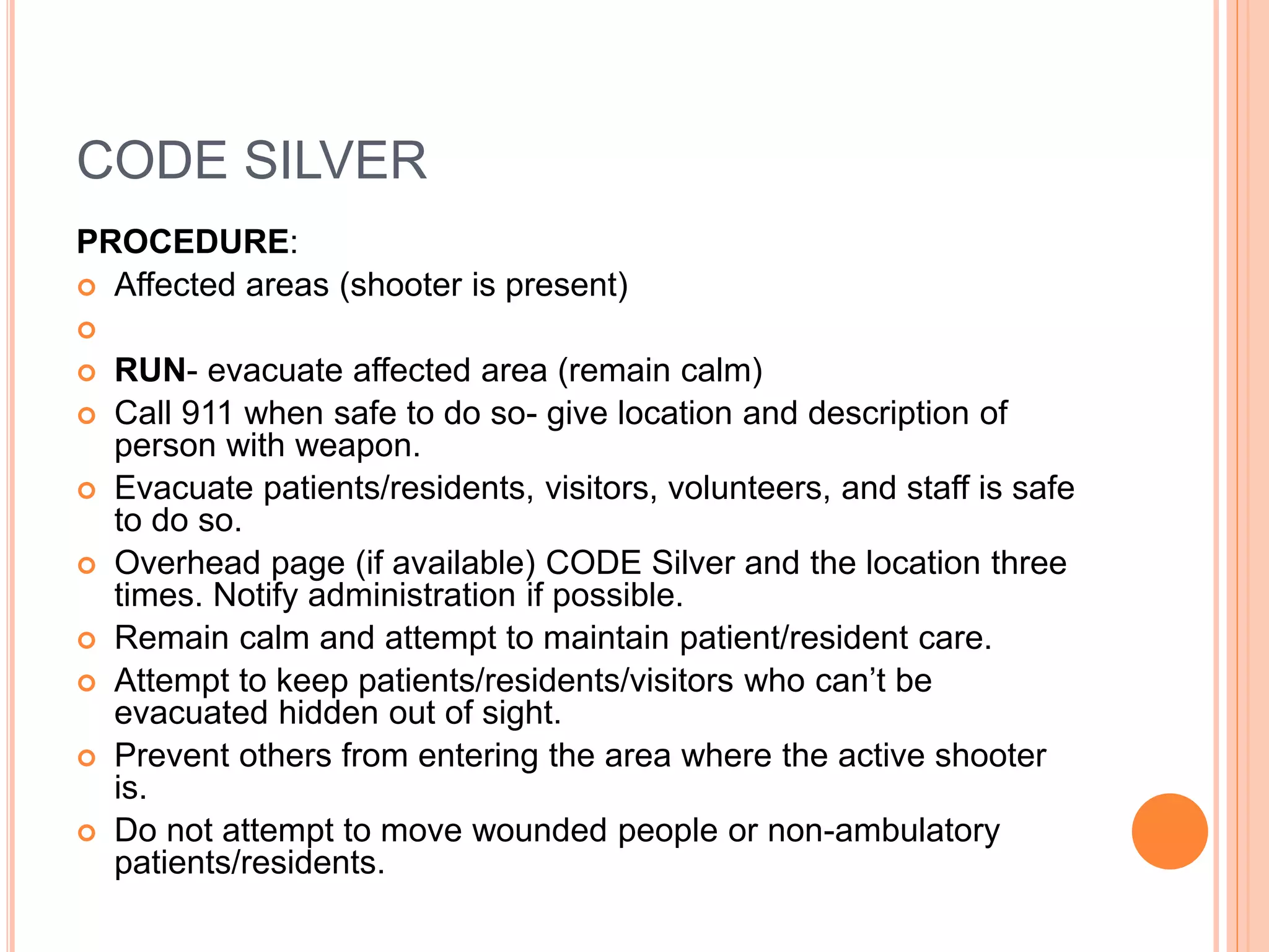 DISASTER-AND-EMERGENCY-CODES-ppt-11-15.pptx | First Aid | Injuries