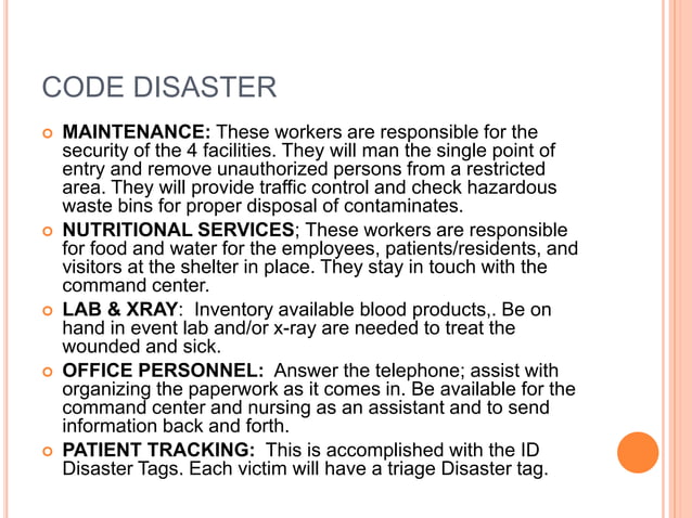 DISASTER-AND-EMERGENCY-CODES-ppt-11-15.pptx | First Aid | Injuries