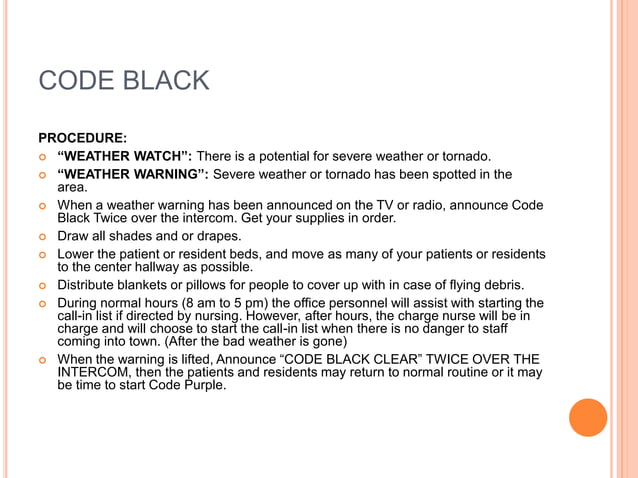 DISASTER-AND-EMERGENCY-CODES-ppt-11-15.pptx | First Aid | Injuries