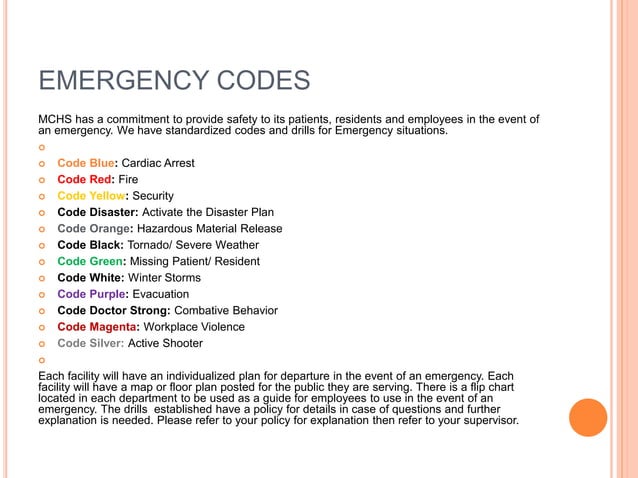 DISASTER-AND-EMERGENCY-CODES-ppt-11-15.pptx | First Aid | Injuries