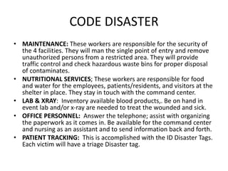 DISASTER-AND-EMERGENCY-CODES-ppt-11-15.pptx | First Aid | Injuries
