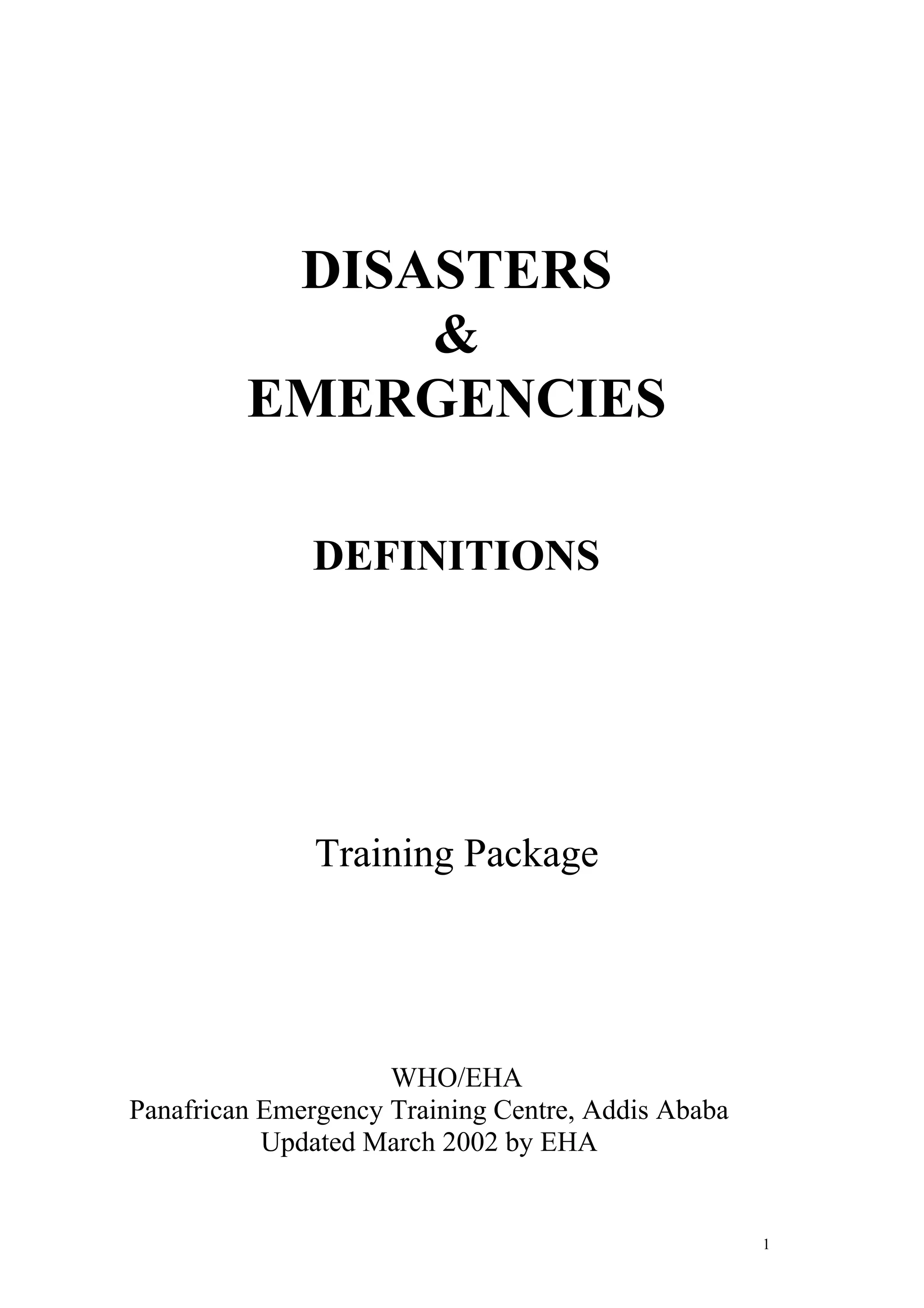 Disaster | PDF