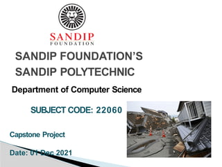 Disaster Alert system for construction sites | PPTX