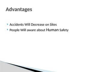 Disaster Alert system for construction sites | PPTX