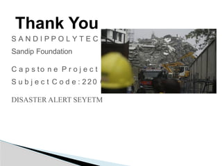 Disaster Alert system for construction sites | PPTX