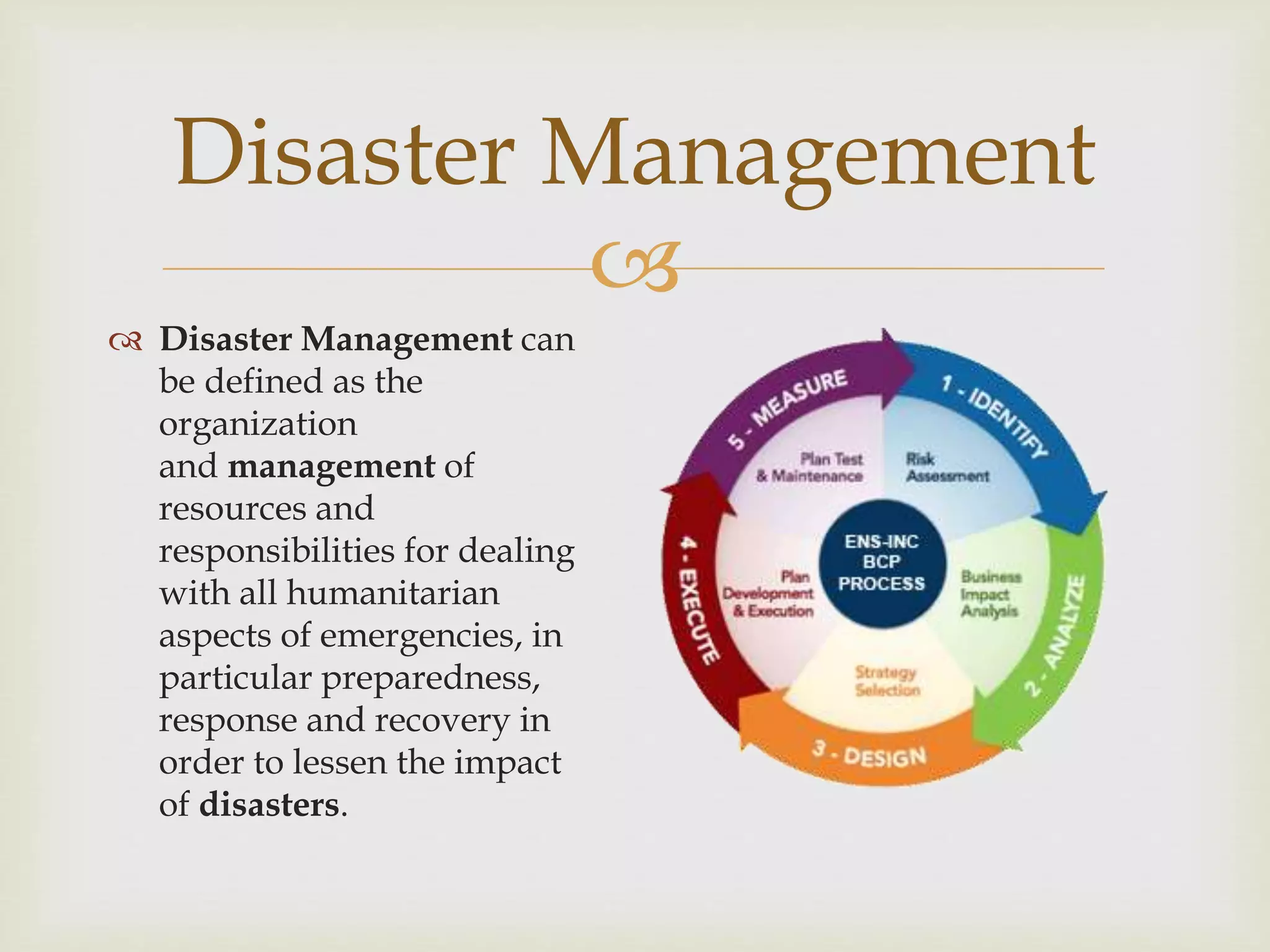 Disaster and disaster management | PPTX