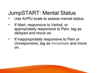 Disaster and field triaging ppw 2014 selva | PPT