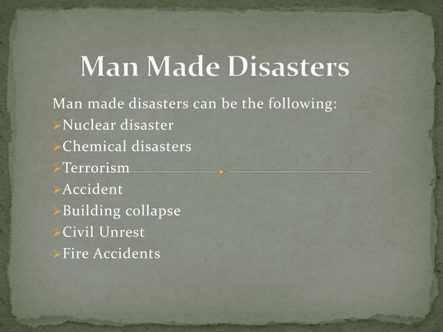 Disaster and its types | PPTX
