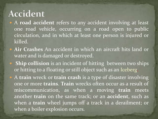 Disaster and its types | PPTX