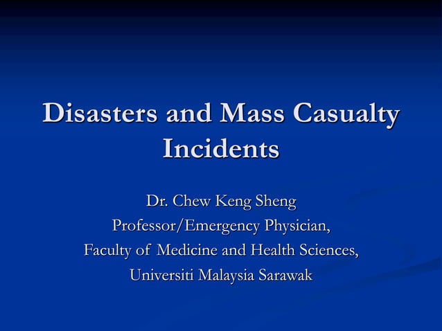 Disaster and Mass Casualty Incidents (updated 7th July 2020) | PDF ...