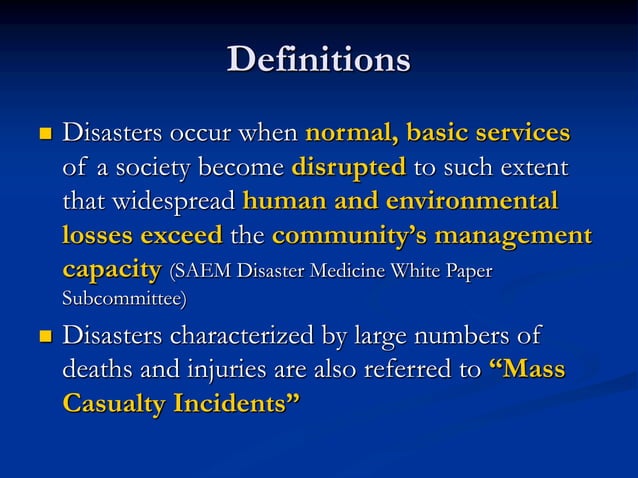 Disaster and Mass Casualty Incidents (updated 7th July 2020) | PDF ...