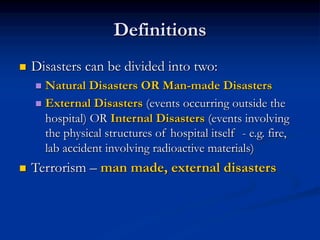 Disaster and Mass Casualty Incidents (updated 7th July 2020) | PDF