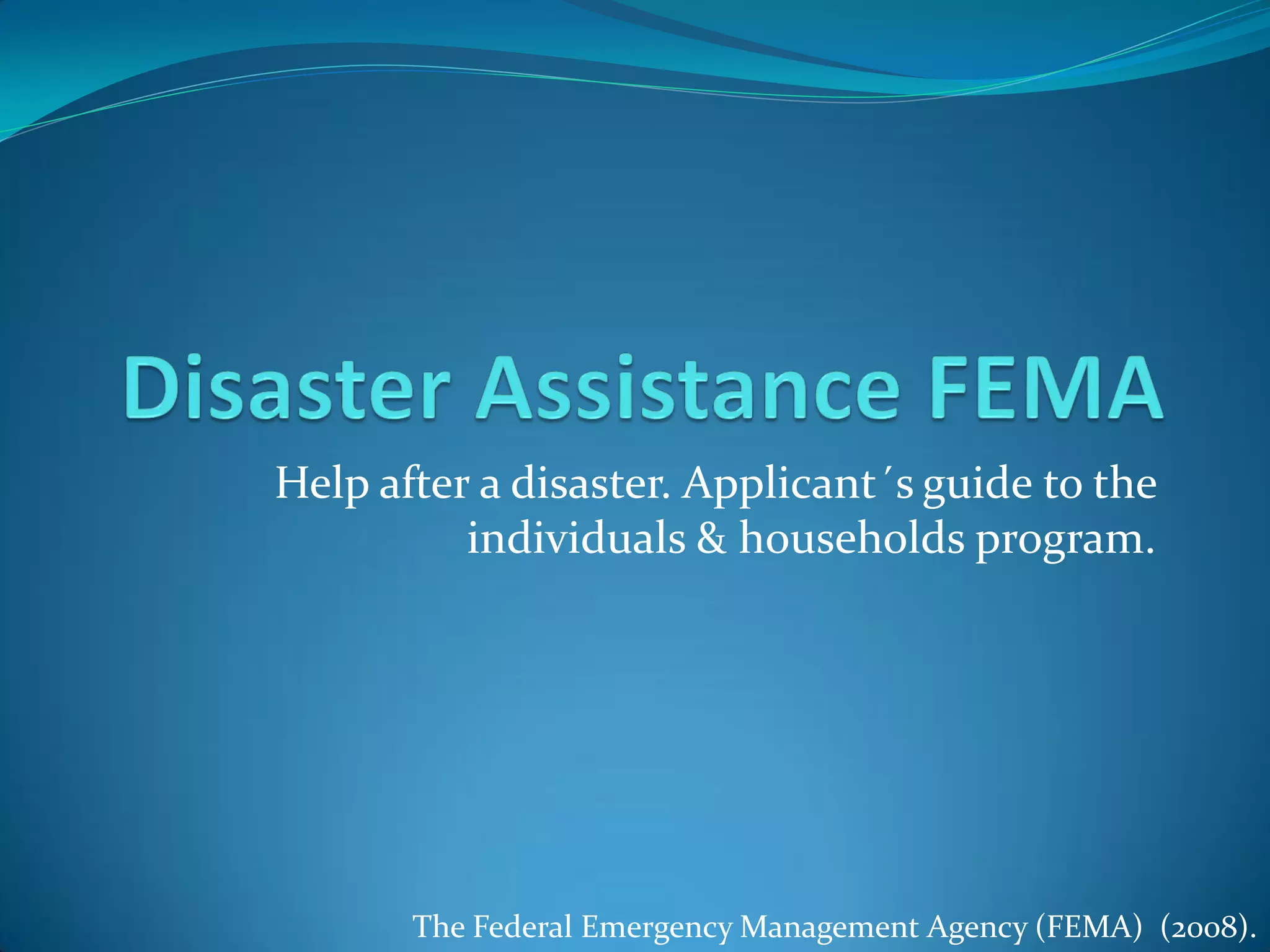 Disaster assistance fema + Update | PDF