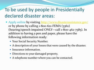 Disaster assistance fema + Update | PDF