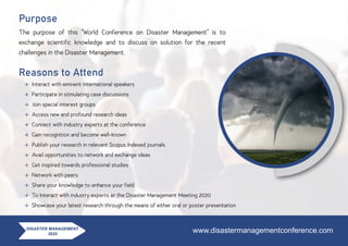 World conference on disaster management | PPT