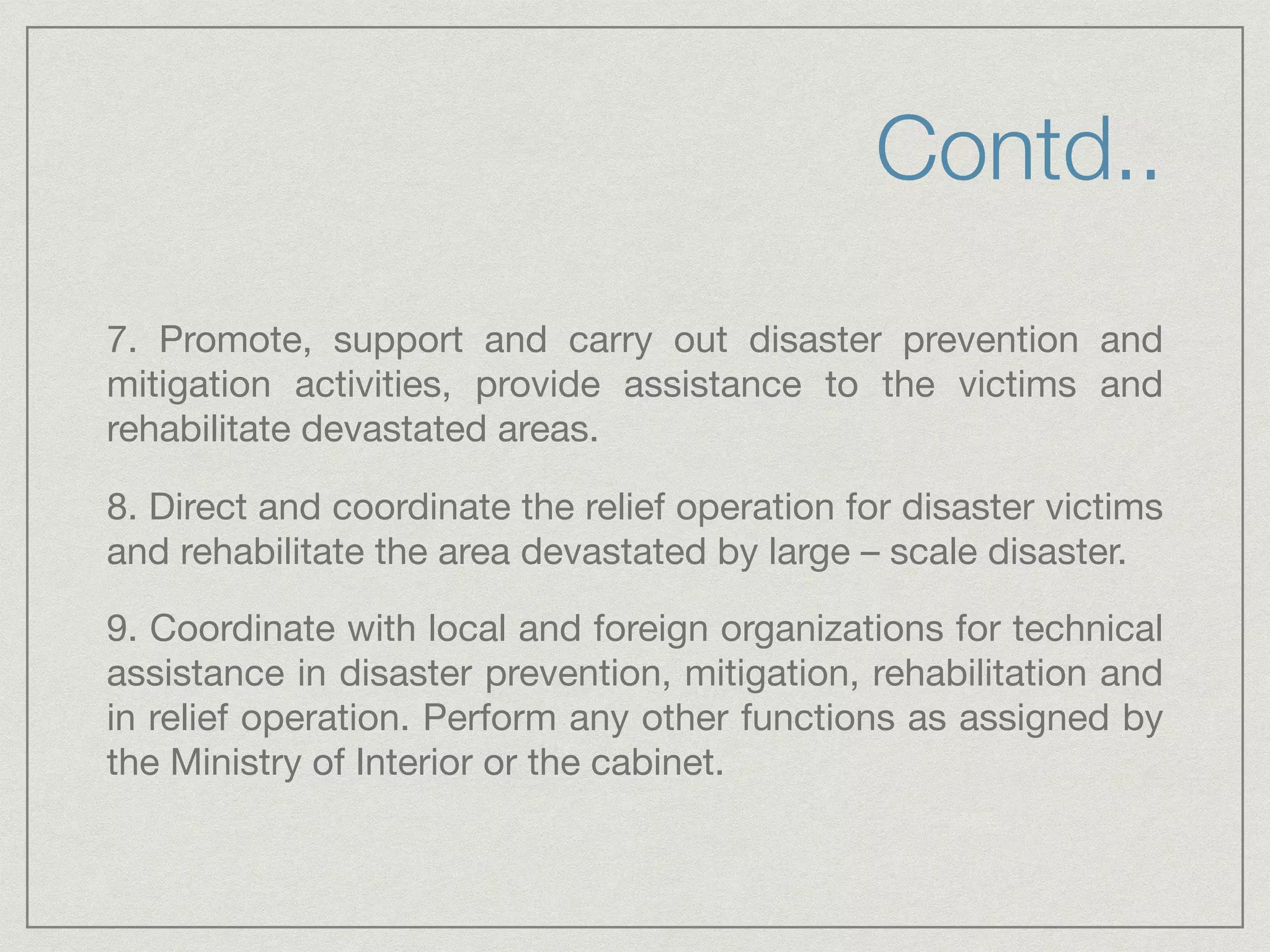 Disaster committee - roles & responsibilites | PDF