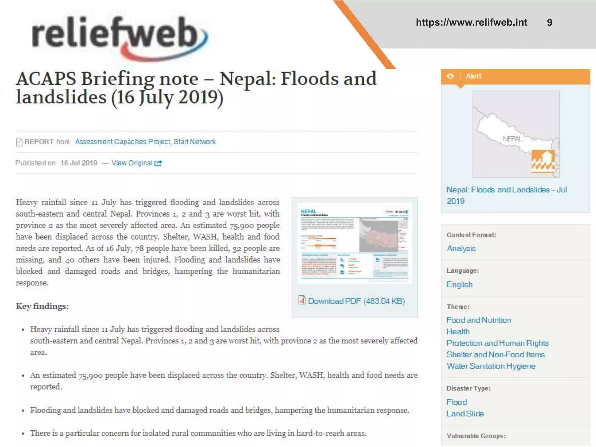 Disaster database | PPT