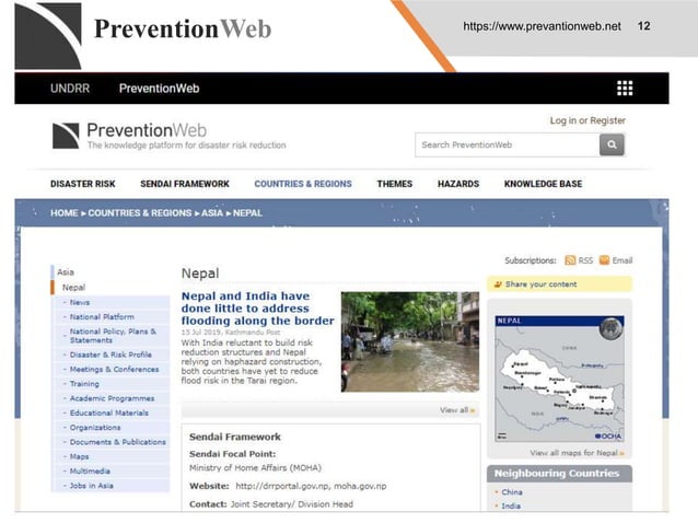 Disaster database | PPT