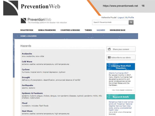 Disaster database | PPT