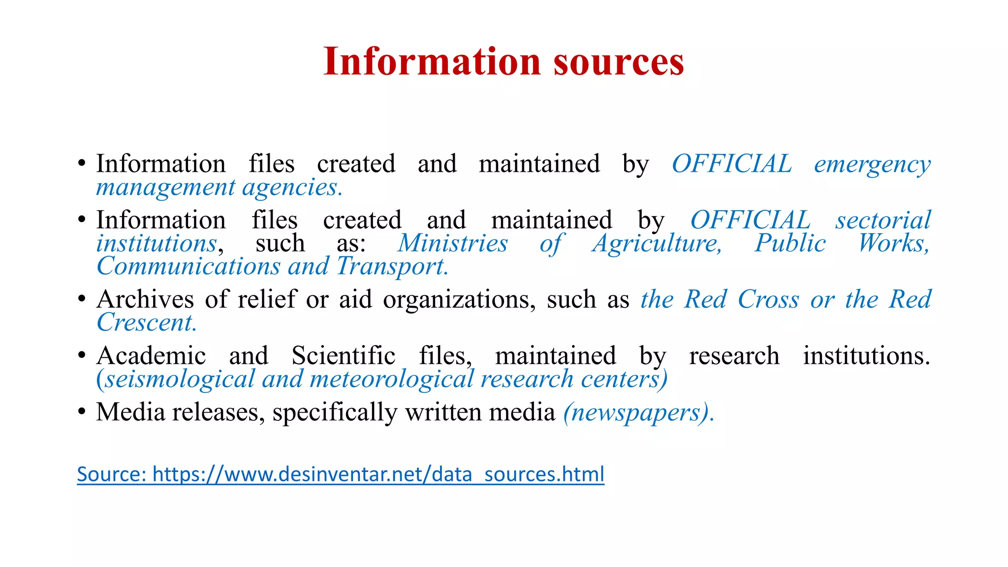 Disaster database slide | PPTX