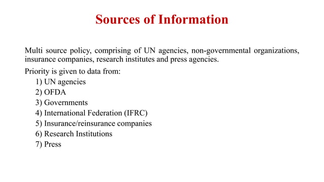 Disaster database slide | PPT