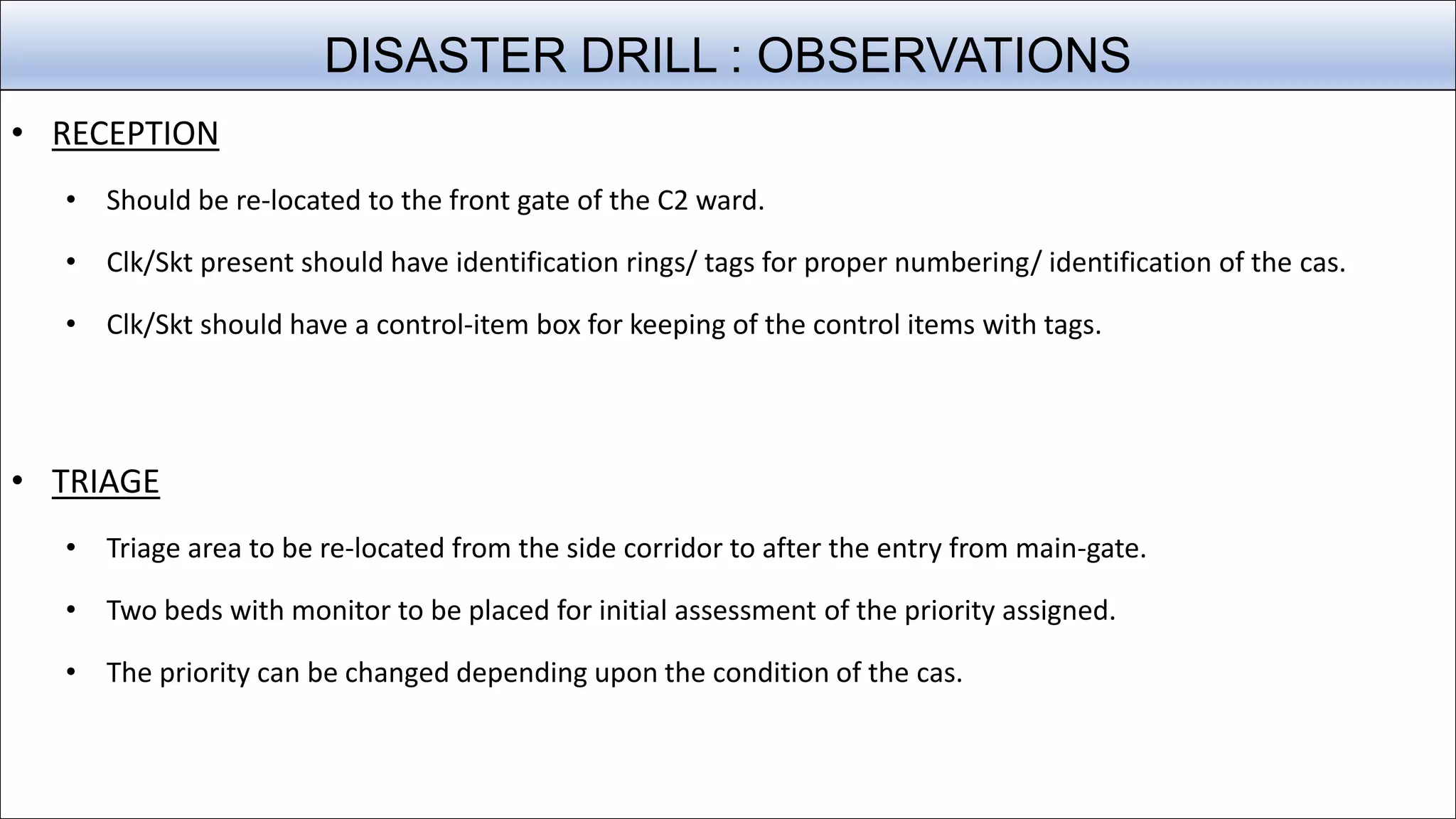 DISASTER DRILL OBSERVATIONS.pptx