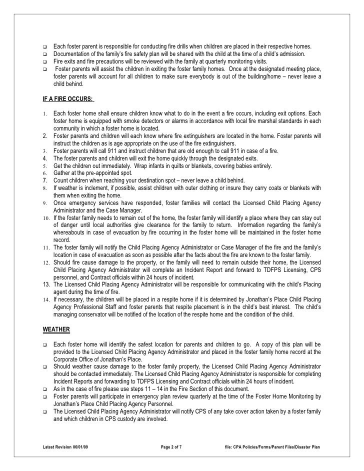 Disaster Emergency Plan Policy disaster-emergency-plan-policy