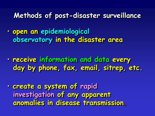 Disaster epidemiology | PDF | Infectious Diseases | Diseases and Conditions