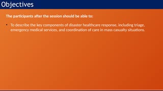 Disaster health care of hospital management | PPTX