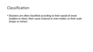 Disaster , human and natural. Presentation | PPT