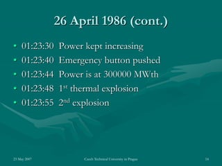 Disaster in Chernobyl Disaster in Chernobyl | PPT