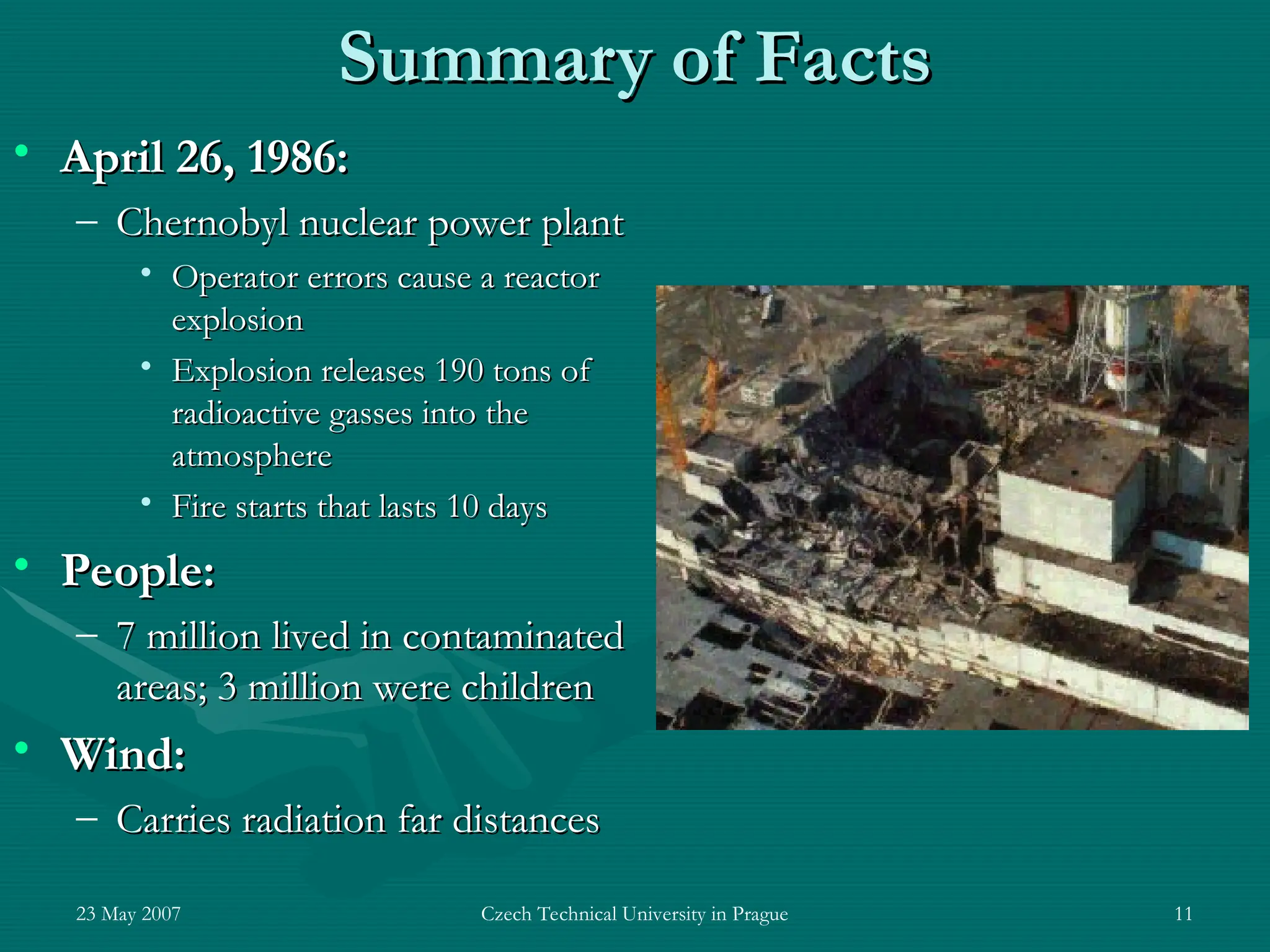 Disaster in Chernobyl Powerpoint Presentation | PPT