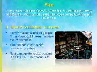 Disaster in libraries | PPTX