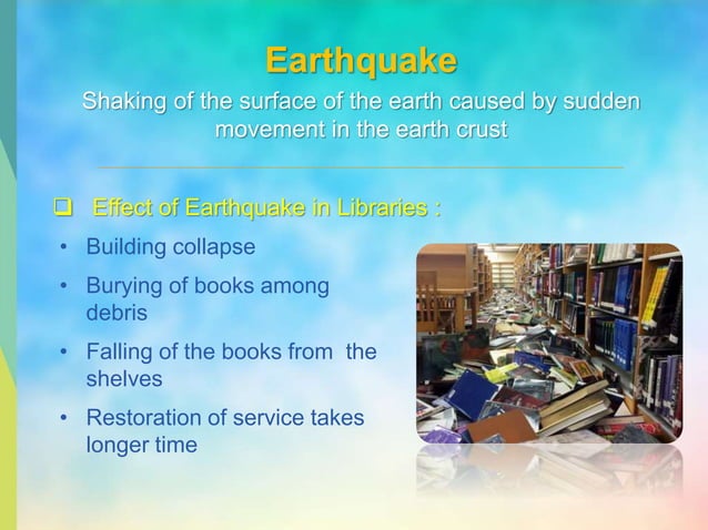 Disaster in libraries | PPTX