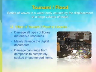 Disaster in libraries | PPTX