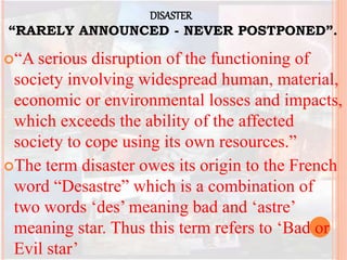 Disaster management | PPTX