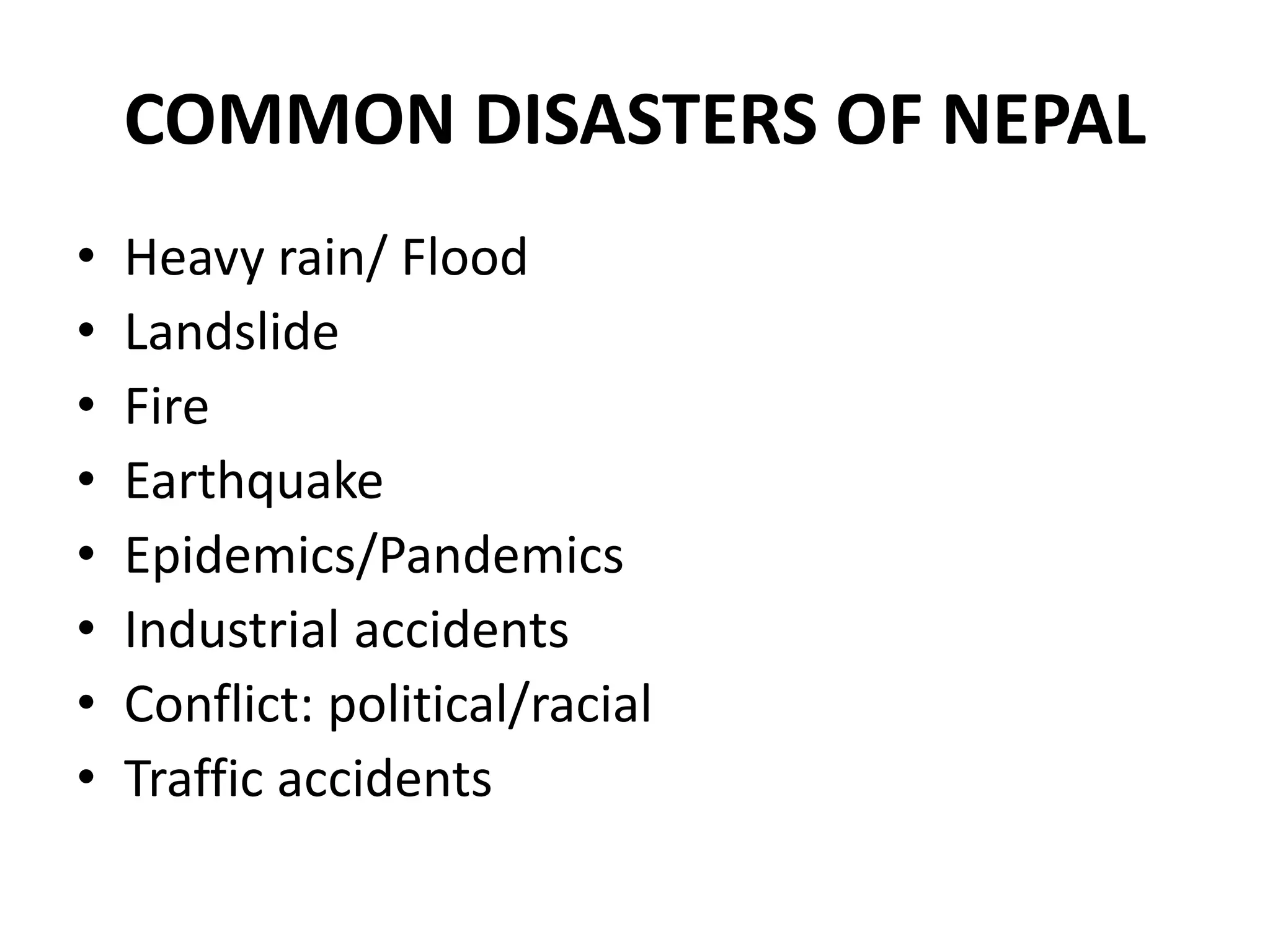 Disaster (leadership and management) ppt. | PPTX
