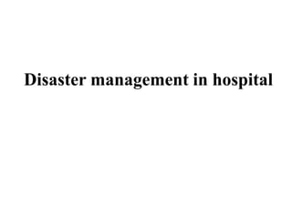 Disaster (leadership and management) ppt. | PPTX