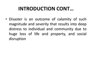 Disaster (leadership and management) ppt. | PPTX