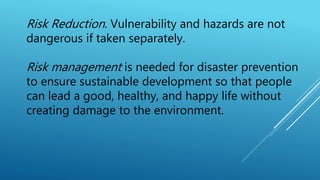 Disaster and Risk reduction Lesson 1 | PPTX