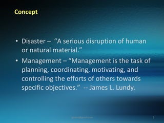 Disaster Management | PPT
