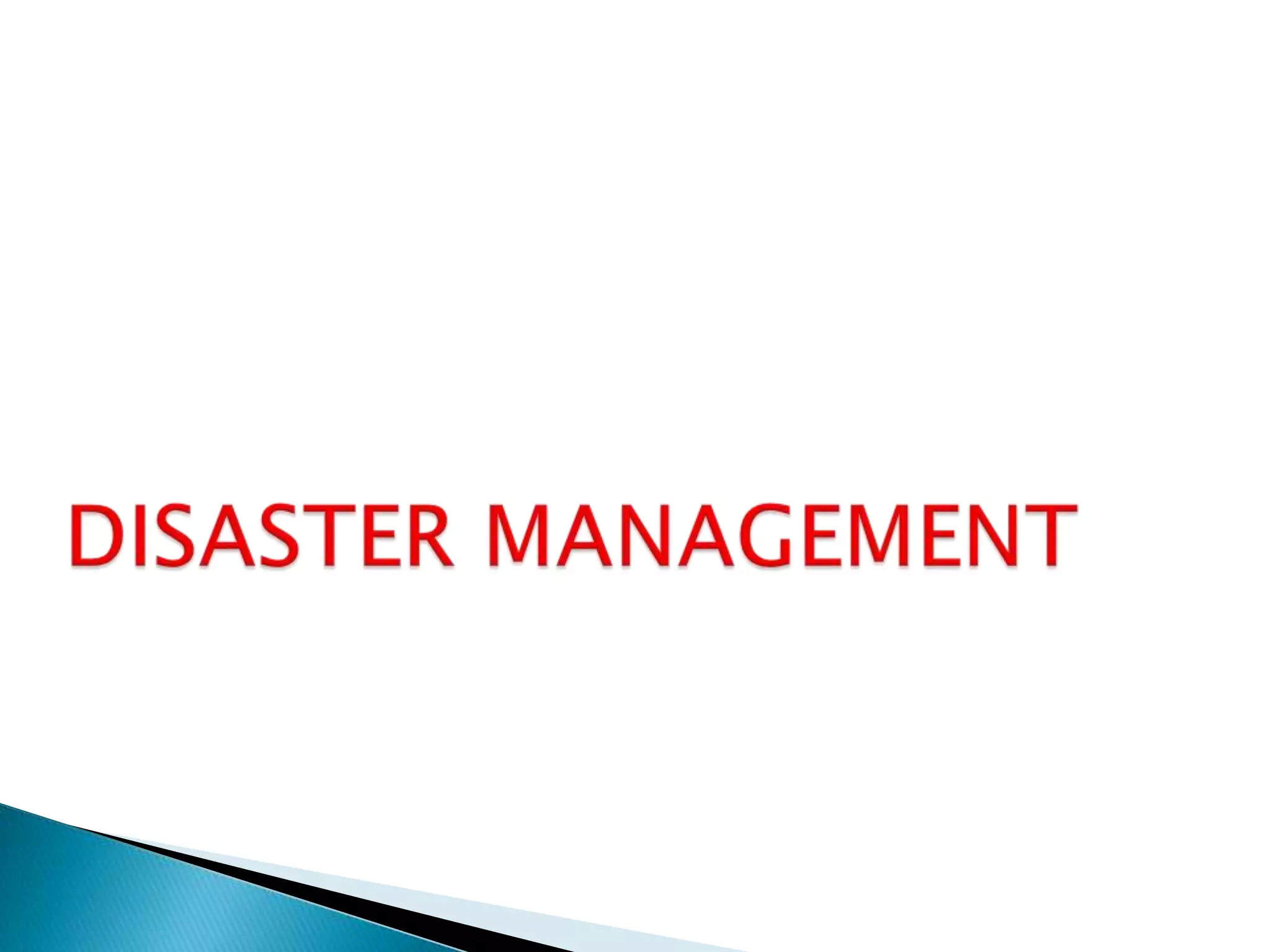 Disaster management | PPTX